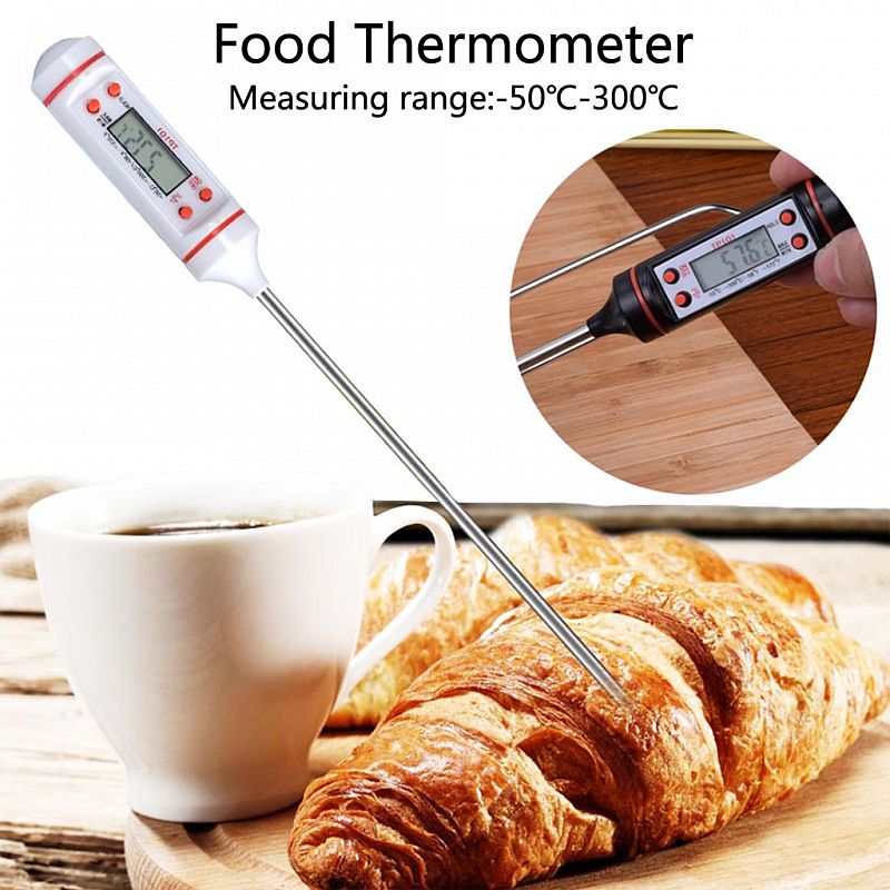 Digital Food Thermometer Makanan Termometer BBQ Masakan Kopi Air Susu ...