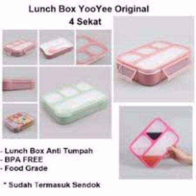 Lunch Box 4 Sekat Yooyee Grid Box Wadah Bekal Anti Tumpah | Distributor ...