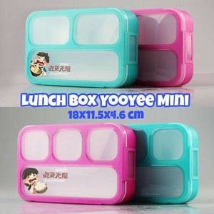 Yooyee Mini 3 Sekat Grid Bento Lunch Box Anti Tumpah Tempat Makan Anak ...