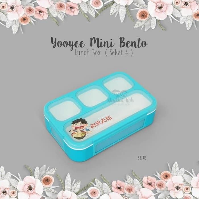 Yooyee Mini 3 Sekat Grid Bento Lunch Box Anti Tumpah Tempat Makan Anak ...
