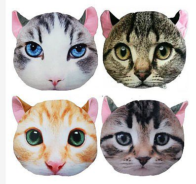 Bantal Kucing Desain Cat 3D Pillow Lucu Buat Tidur Main Interior Print ...