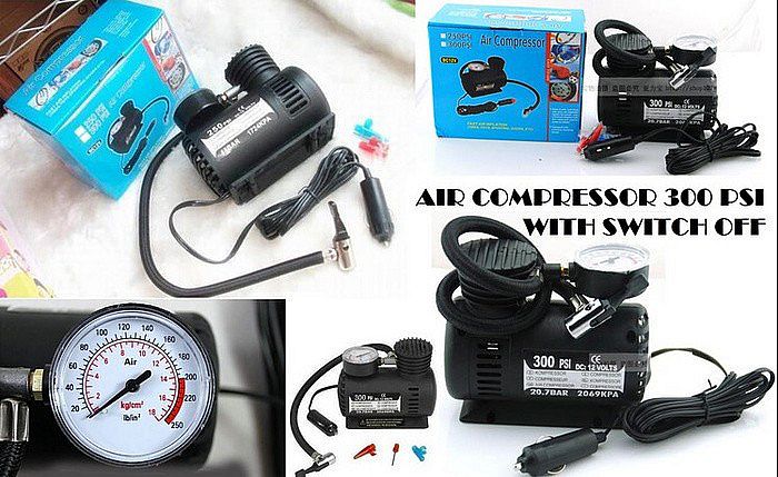 Pompa Ban Kompresor Pompa Air Compressor Tambal Ban Kempes Bocor 300 ...
